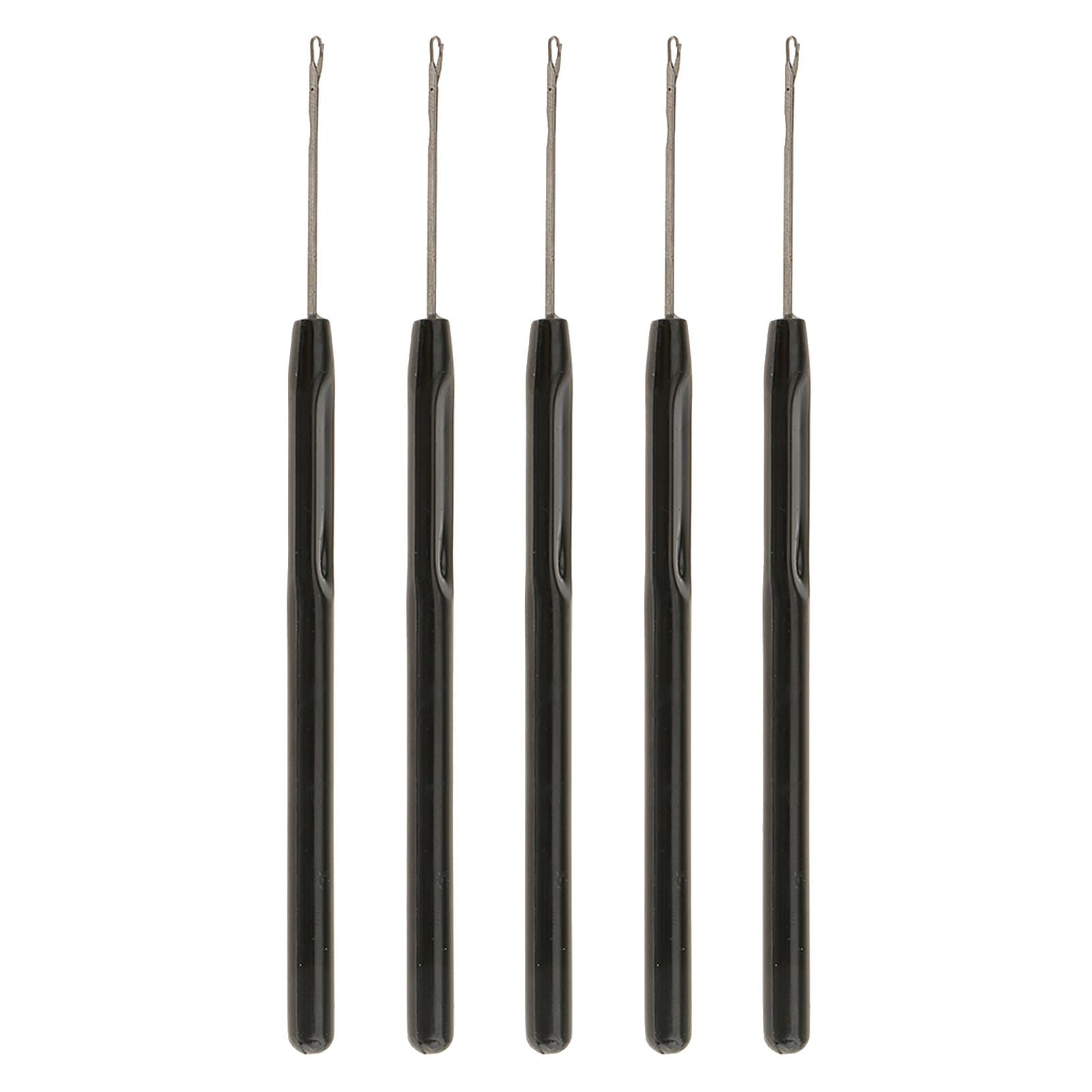 5 Pcs Draw Hook Threader Crochet Tools - Black, as described - Walmart.com