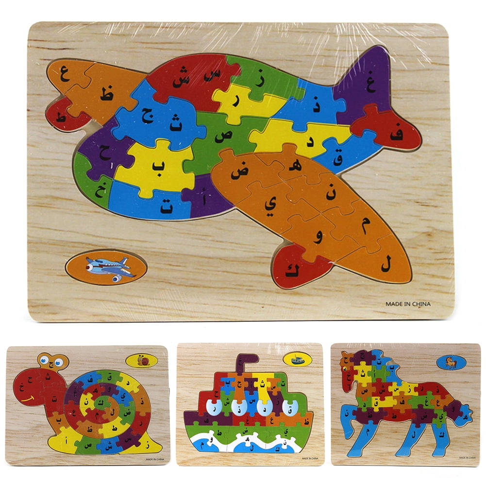 Aofa Wooden Animal Puzzles, Alphabet Jigsaw Puzzle Building Blocks ...