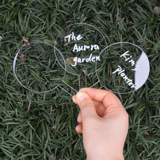 SHAR 1 set of 12 planter tags - round, plastic tags, miniature plants ...