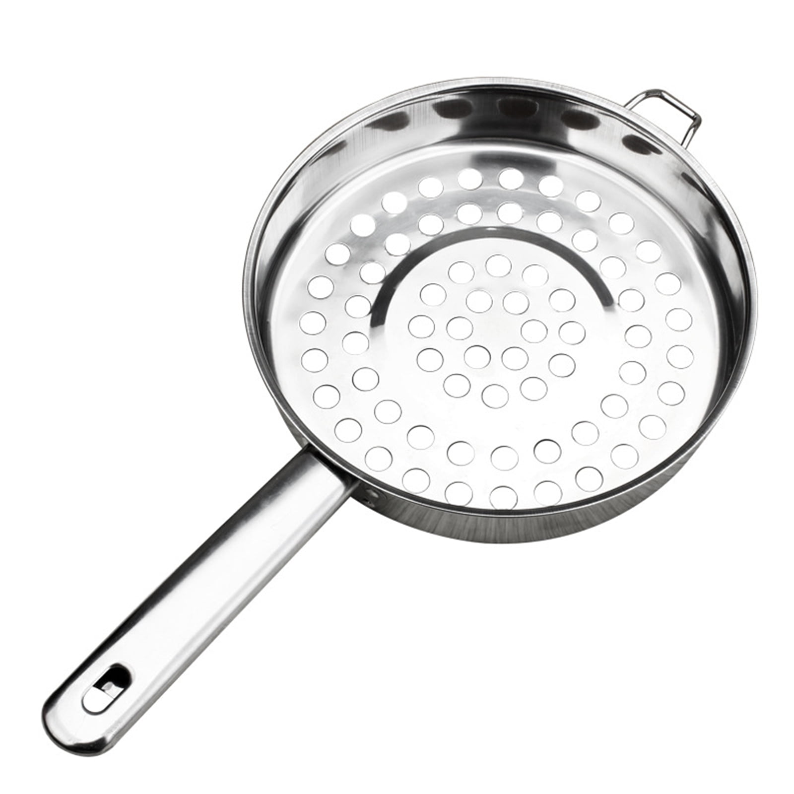 Stainless Steel Large Mesh Strainer with Long Handle Flat Bottom ...