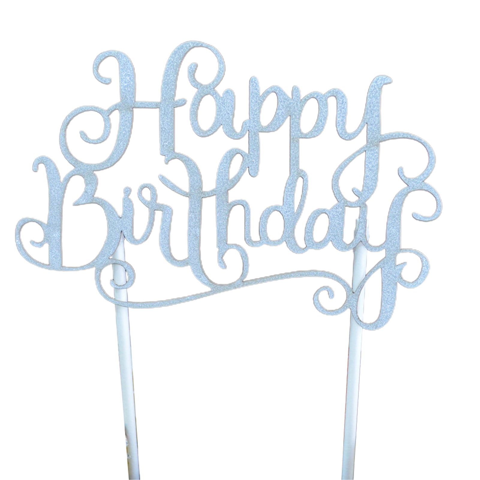 Plastic Happy Birthday Cupcake Cake Toppers Picks For Party Dessert ...