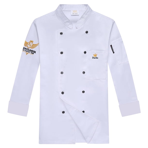 Chef Uniform Long Sleeve Unisex Catering Work Clothes Kitchen Uniform ...