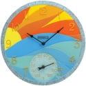 Springfield 14" Poly Resin Clock with Thermometer - Walmart.com
