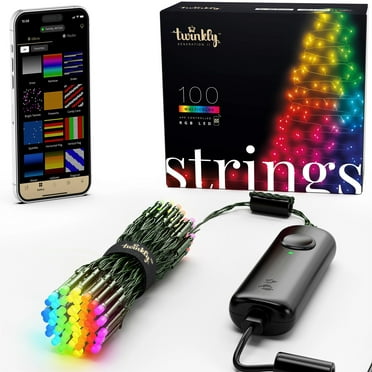 Twinkly App-Controlled 65.6ft Smart String LED Lights with 250 RGB LEDs ...