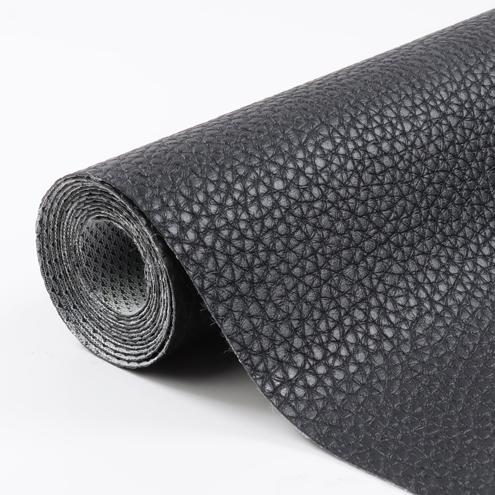 Faux Leather Vinyl Marine Fabric Litchi Texture Scaly Knitting Backed ...