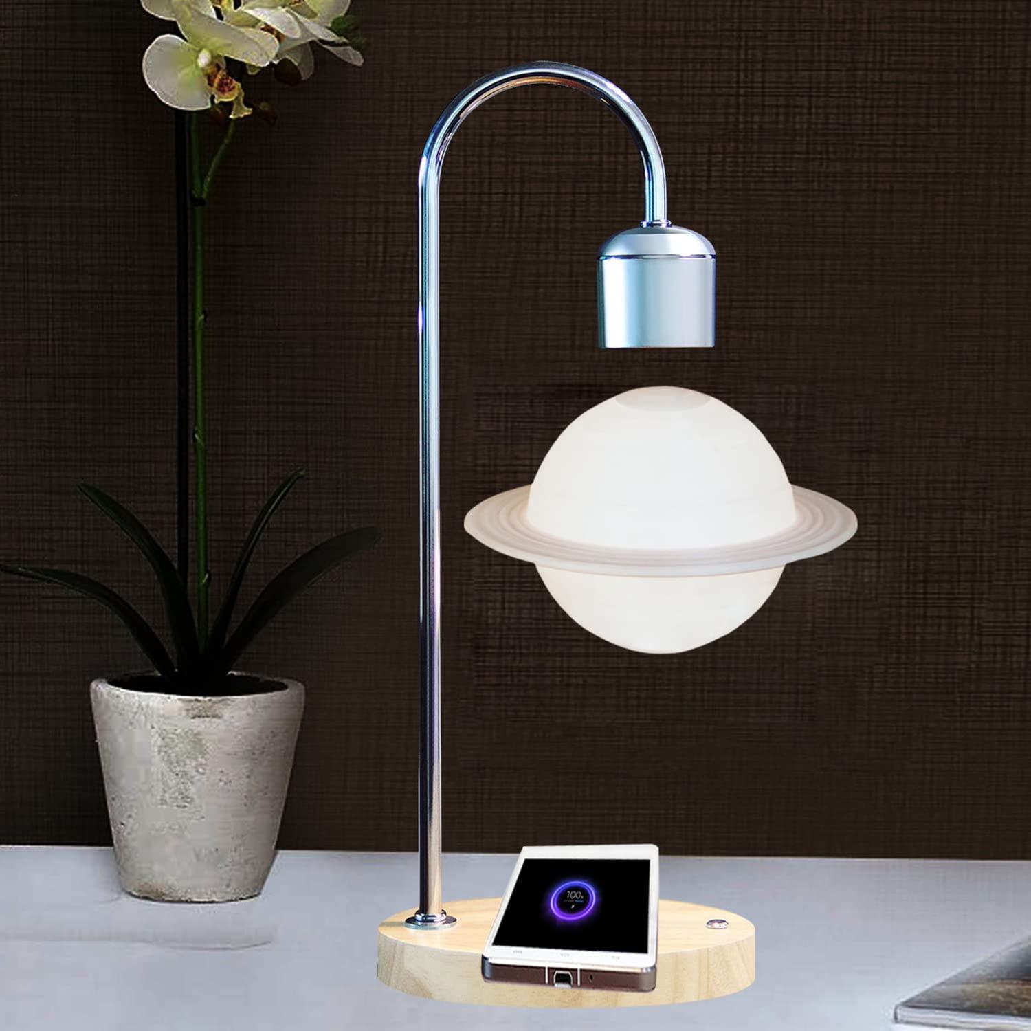 Levitating Moon Lamp Floating LED Night Lights Magnetic Levitation Anti ...