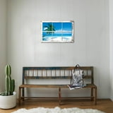 Tropical Beach Window Poster - 36 x 24 - Walmart.com