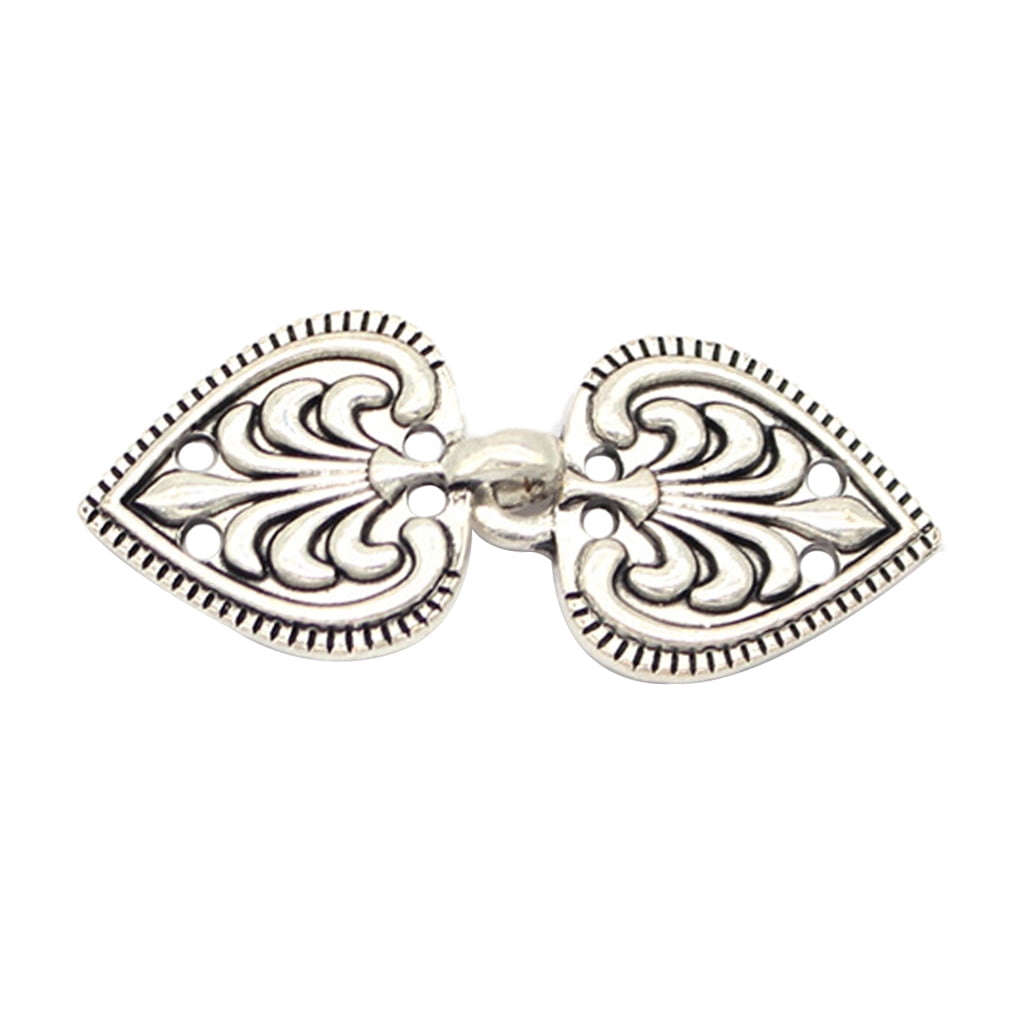 Cloak Cape Fastener Sew on clip for Shrug Coat Jacket Clasp Heart ...