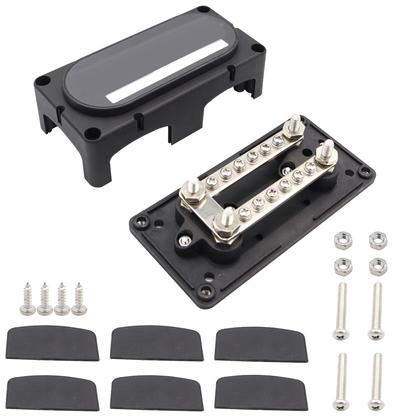 100A Bus Bar Power Distribution Block Heavy Duty Module with Cover 12V ...