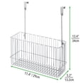 mDesign Metal Over Cabinet Door Wire Holder Kitchen Storage Organizer ...