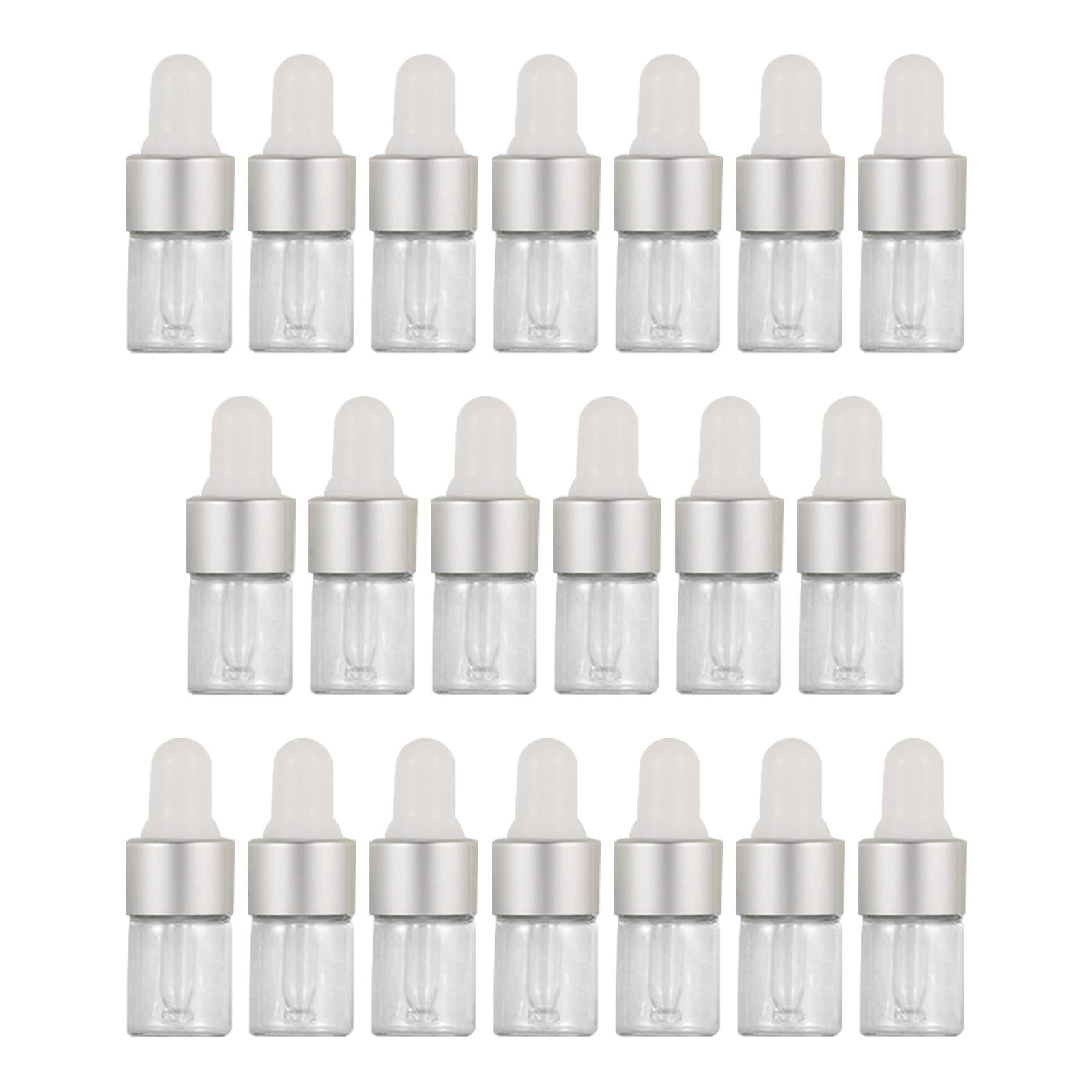 20 Pieces Empty Glass Dropper Bottles with Eye Droppers Refillable ...