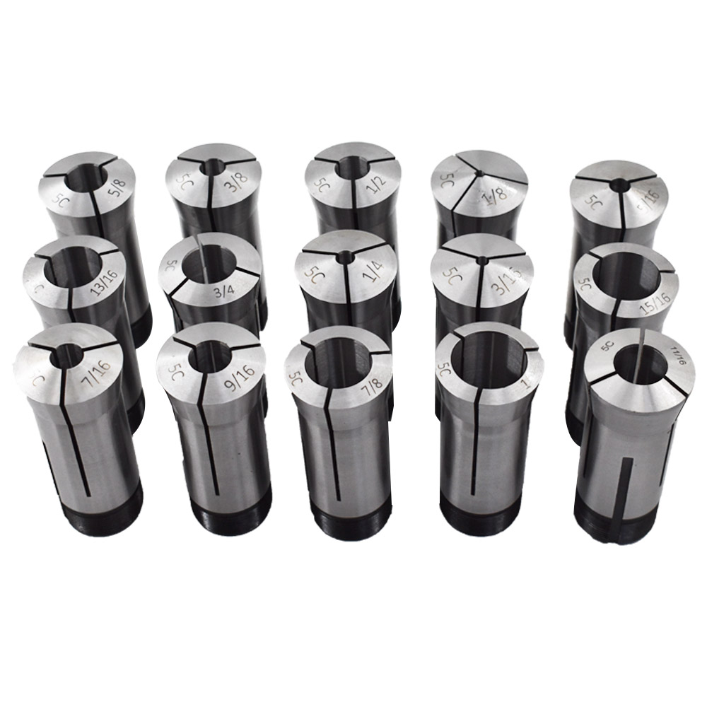EPOTOOR Collet Set 5C Round Bore Collet 1/8-1 Inch for Machining ...
