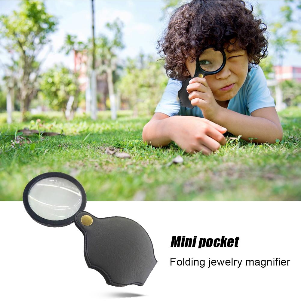Lupa plegable de bolsillo para joyería, lupa HD para ojos, lupa de ...