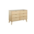 Powell Beelner 6-Dawer Dresser, Natural Cane - Walmart.com