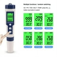 Digital PH & Salinity Meter, 5 In 1 High Accuracy Pool Salt Tester ...