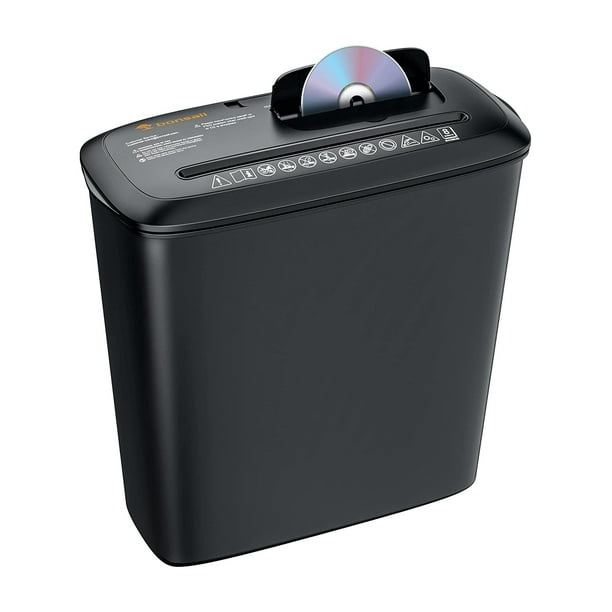 Bonsaii 8-Sheet Strip Cut Paper Shredder CD/Credit Card Shredder for ...