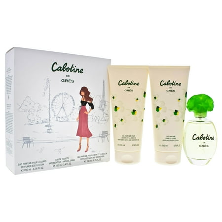 Cabotine by Gres for Women - 3 Pc Gift Set 3.4oz EDT Spray, 6.76oz ...