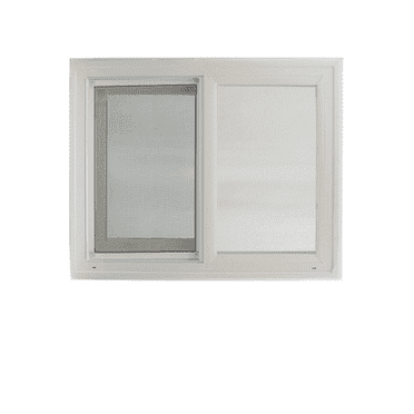 "24"" x 36"" Double Pane Black Vinyl Vertical Window with Low E Glass ...
