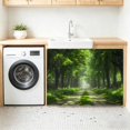 Cabinet Curtains 10"W x 11"L, Green Trees Sink Skirt for Bathroom ...