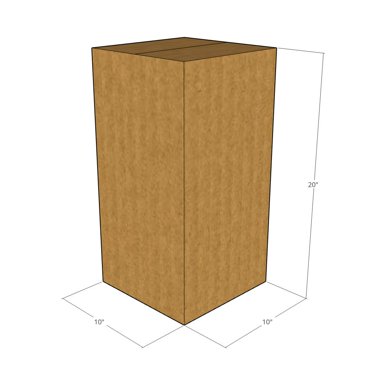 100 New Corrugated Boxes - 4x4x20 - 32 ECT - LxWxH - Walmart.com