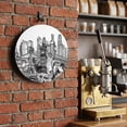 Round Metal Signs for Outside Architecture Landscape Tin Signs ...