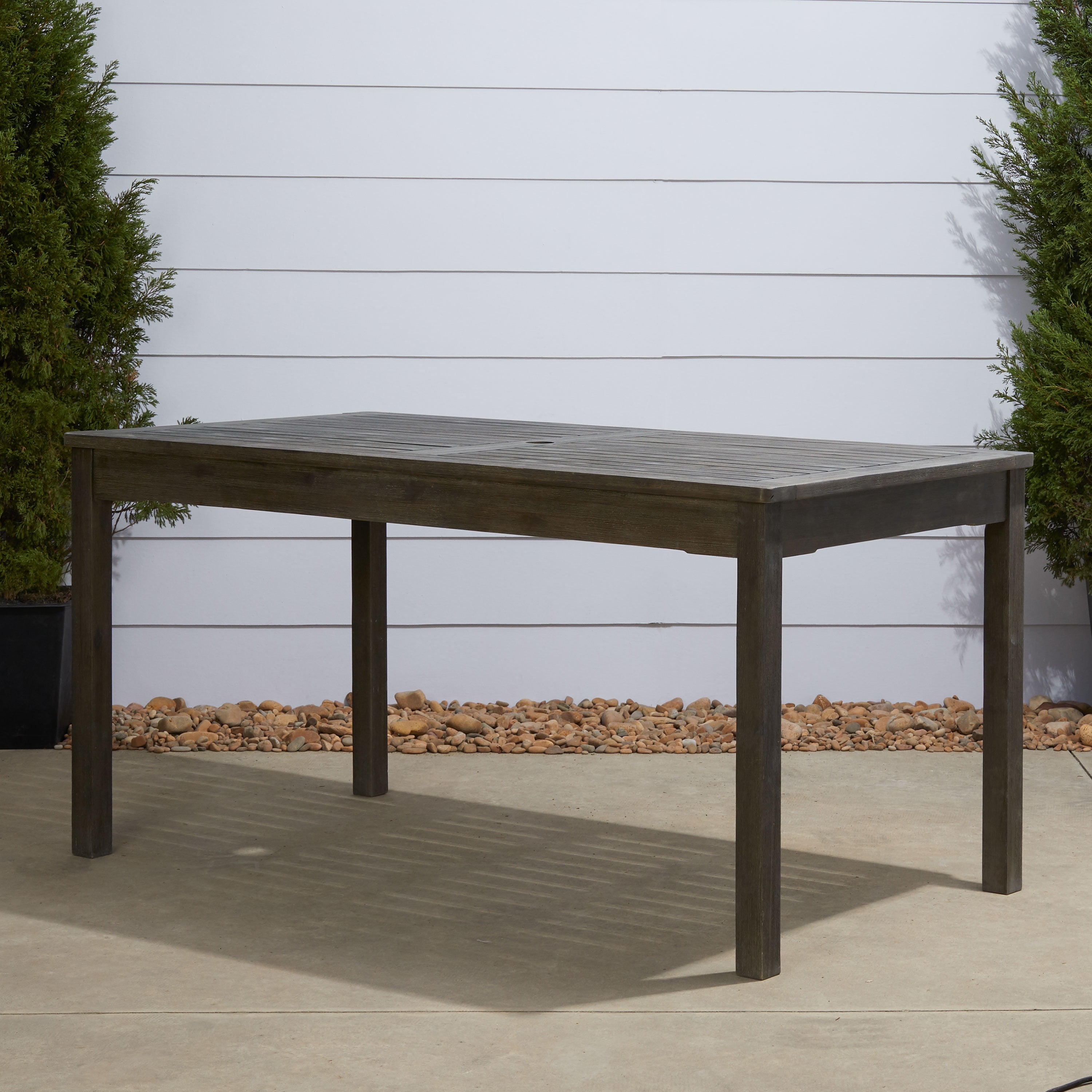 Renaissance Outdoor Hand-scraped Hardwood Rectangular Table - Walmart.com