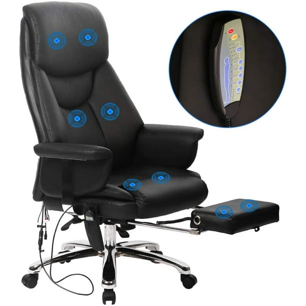 Massage Office Chair Ergonomic Desk Chair Recline Computer Chair With Lumbar Support Headrest