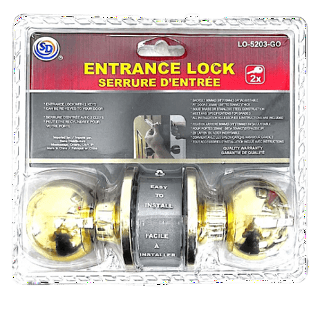 SD Enterance Lock With Key - Gold | Walmart Canada