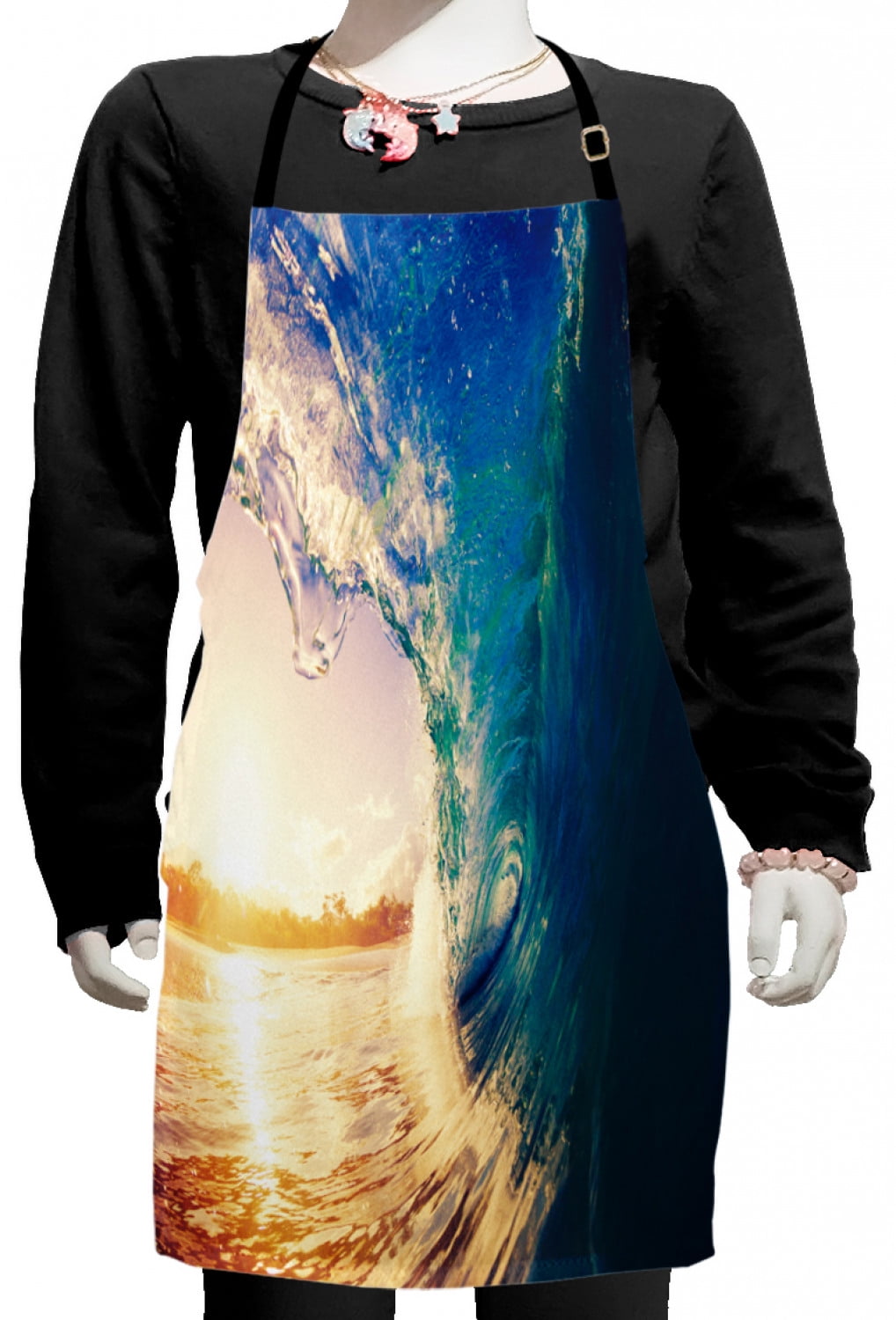 Ocean Kids Apron, Ocean Wave at Sunrise Reflection on Surface Tropical ...