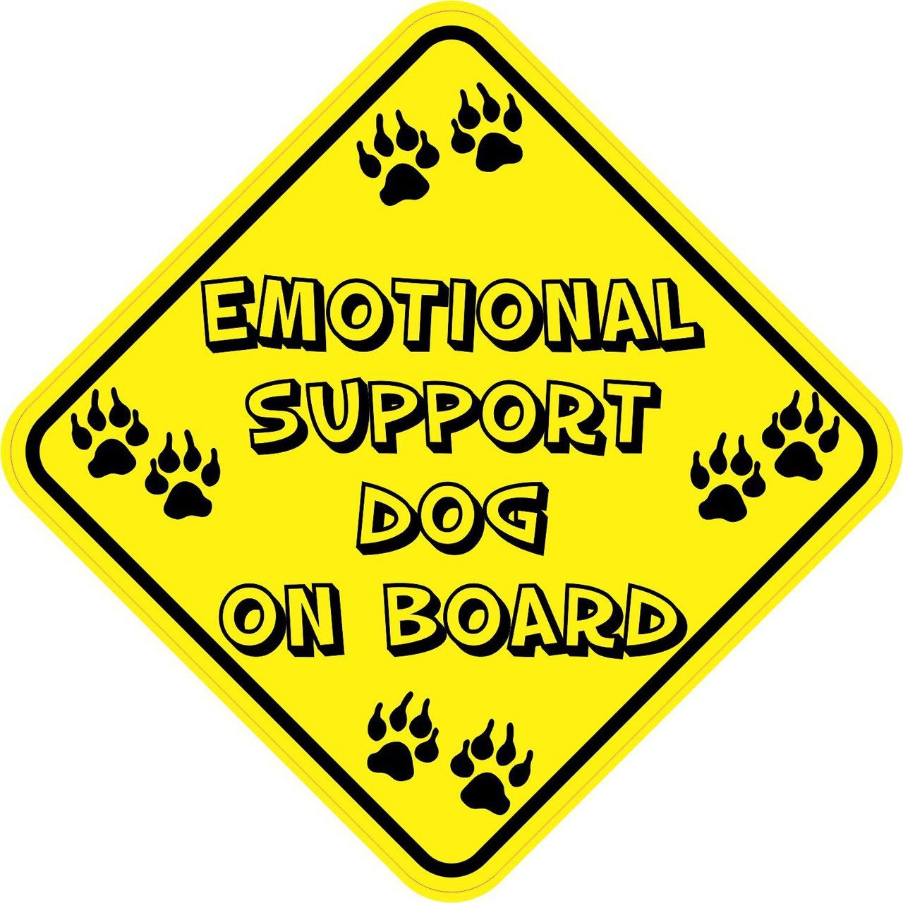5in x 5in Emotional Support Dog On Board Sticker - Walmart.com