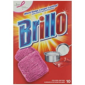 Brillo Steel Wool Soap Pads, 10 Count for Cleaning Stainless, Scour ...