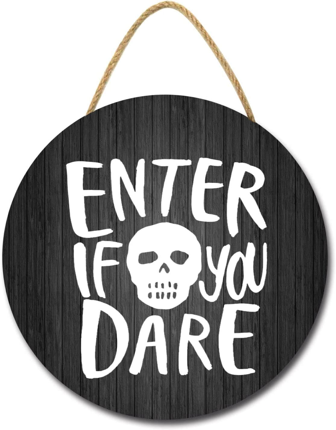 Eveokoki 12" Enter If You Dare Halloween Decoration Halloween Sign for ...