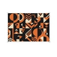 Abstract Geometric Sun Shade Sail 14'X18' Orange Bold Shapes Graphic ...