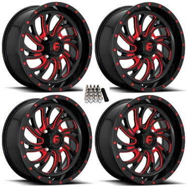 Fuel Lethal UTV Wheels Red/Black 15" Can-Am Maverick X3 / Honda Pioneer ...