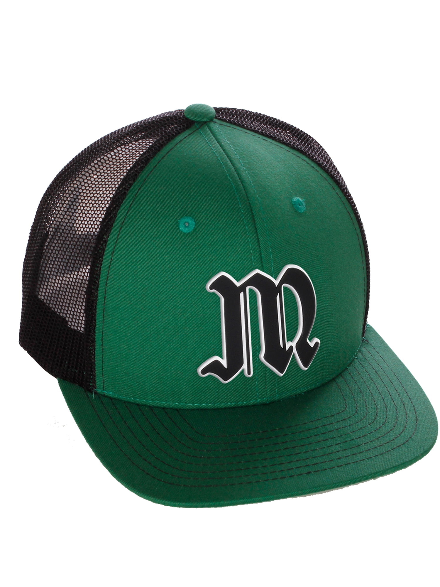 Daxton Classsic Baseball Trucker Hat Old English A to Z Letters Numbers ...