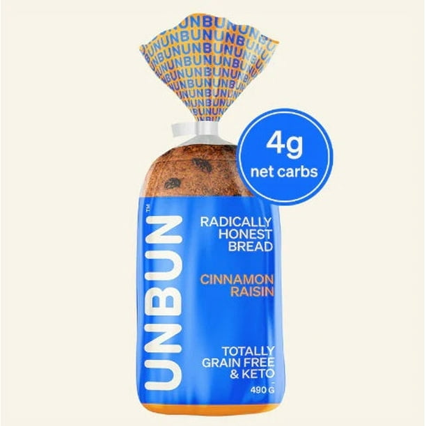 Unbread Gluten-Free Bread by Unbun Flavor: Cinnamon Raisin - Walmart.com