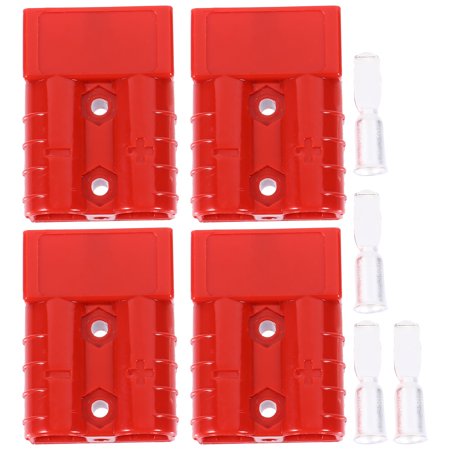 4pcs 50 Amp Connectors 600V Plug Battery Connector Power Connector (Red ...