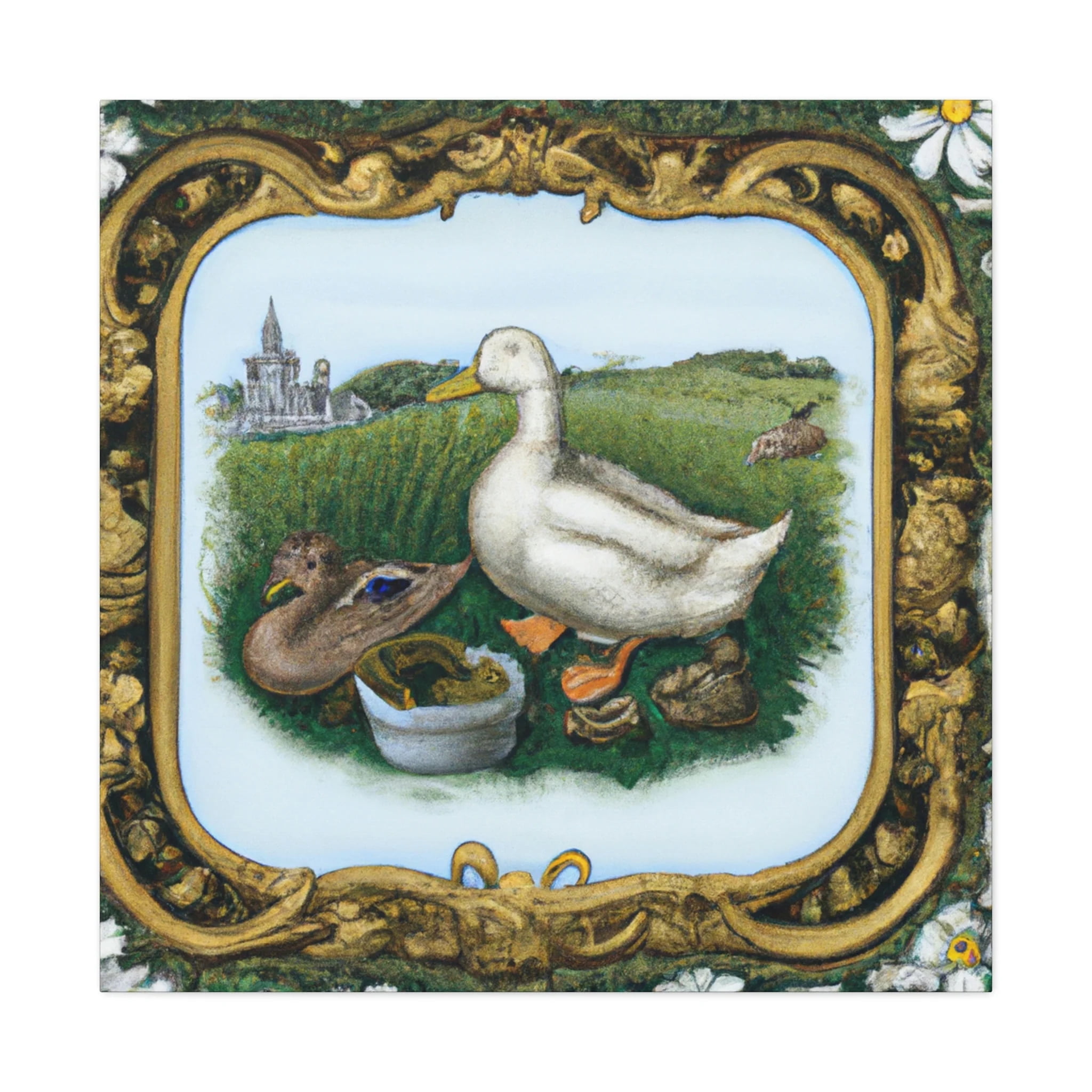 Duck in Gilded Splendor - Canvas - Walmart.com