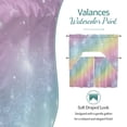 Abstract Rainbow Kitchen Curtains Sets 24 Inch Length with Valance ...