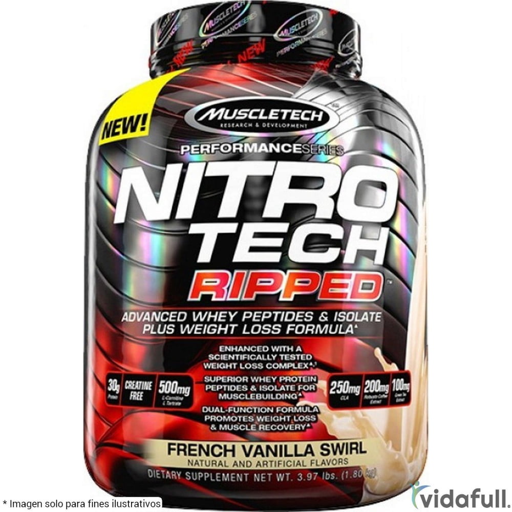 NITRO-TECH RIPPED MUSCLETECH FRENCH VAINILLA SWIRL 4 LIBRAS MUSCLETECH ...