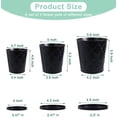 Black Galvanized Planters - 3 Pack Metal Pot with Drainage & Saucers ...