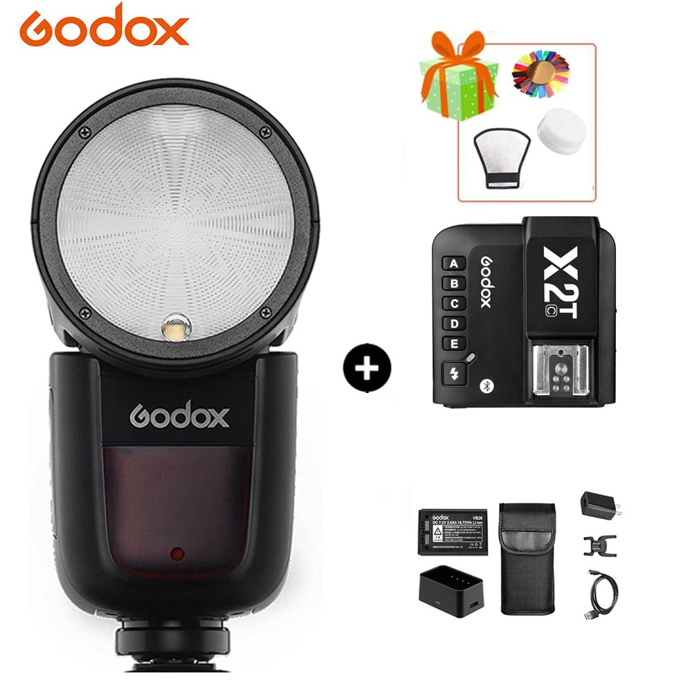 Godox V1 Flash Speedlight V1C Round Head Camera Speedlite with X2T ...