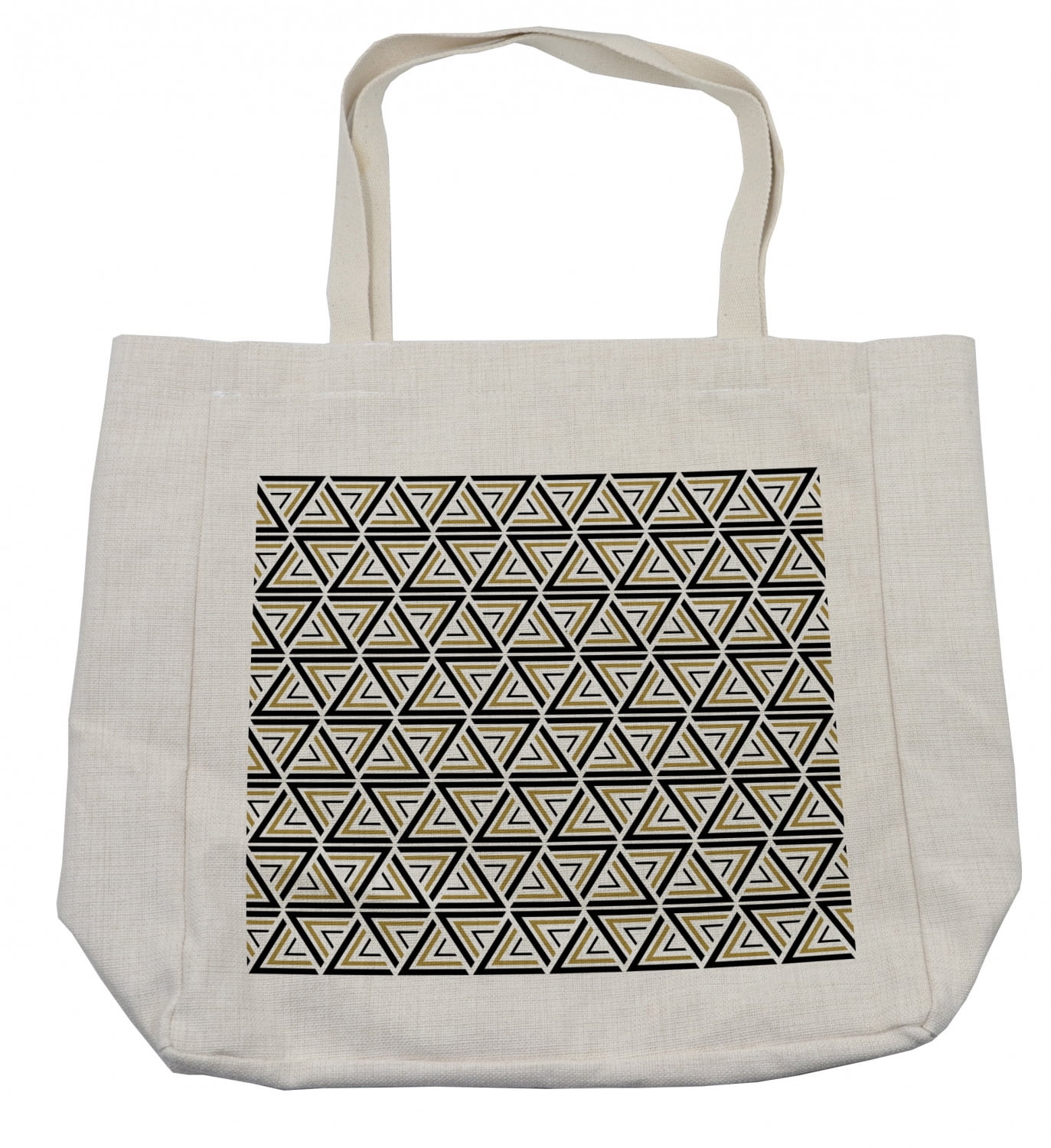 Abstract Shopping Bag, Geometric Triangle Pattern with Angled Stripes ...