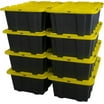 Heavy Duty 12 Gallon Locking Tubs, Snap Lid Storage Bin Container ...