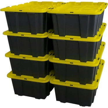 Heavy Duty 12 Gallon Locking Tubs, Snap Lid Storage Bin Container ...