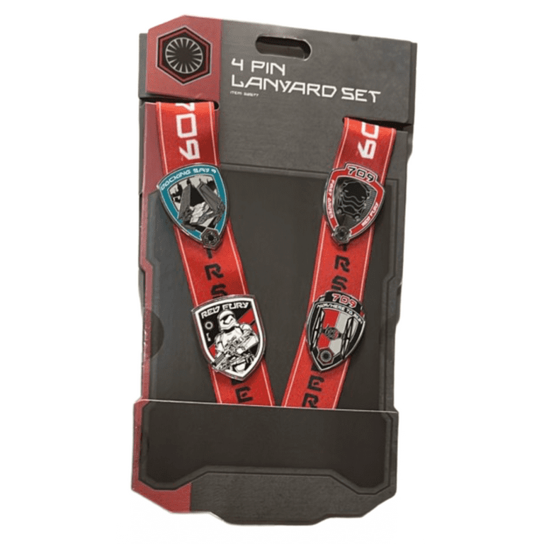 Disney Parks Star Wars Galaxy Edge 4 Pin Lanyard Set New With Card