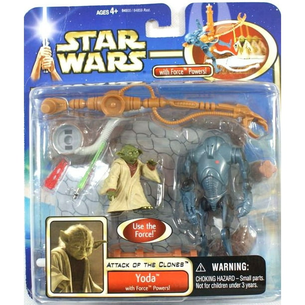 Star Wars Saga 2002 Yoda & Super Battle Droid Action Figure 2-Pack ...