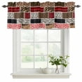 Animal Print 2 Panels Kitchen Valance, Art Rustic Red Leopard Zebra ...