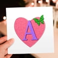 3drose, Letter A- Image of Pink Heart with Butterfly- Not Actual ...