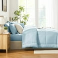 Full Size Comforter Sets Light Blue, 7 Pieces Bed in a Bag, Blue ...